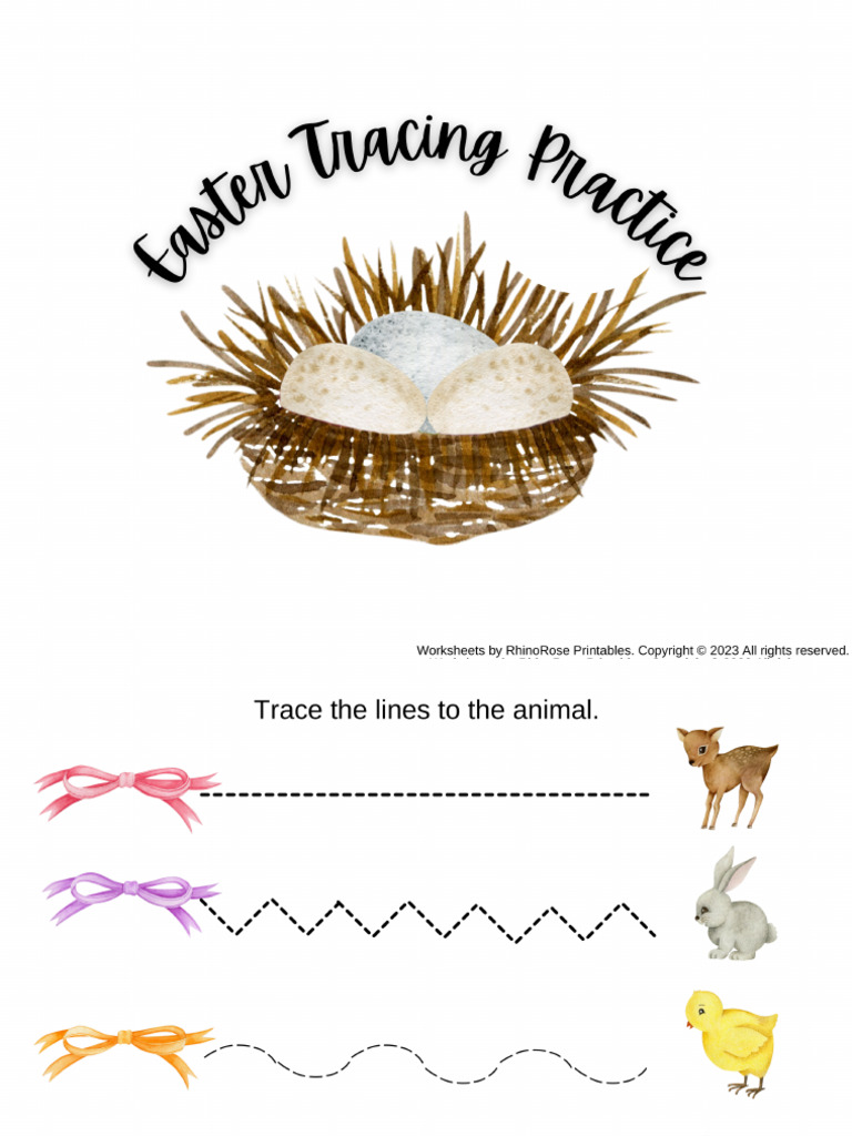Easter Tracing Practice Freebie | PDF