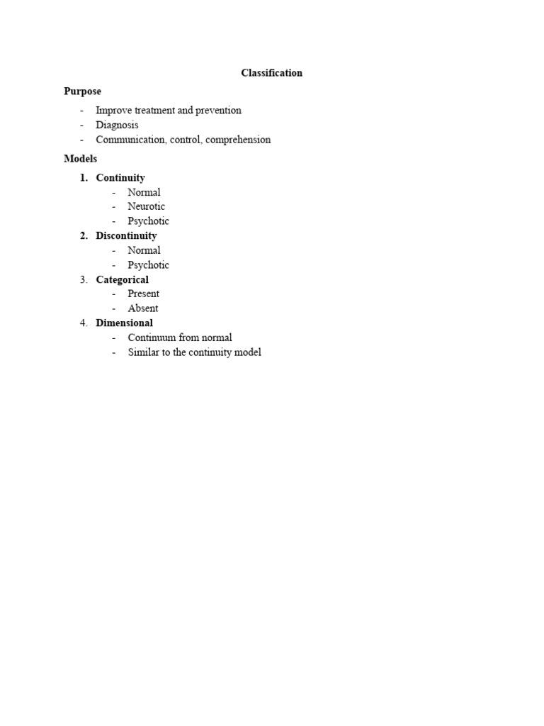 Evolution of Mental Disorder Classification | PDF | Diagnostic And ...