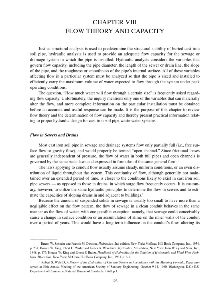 Flow Theory and Capacity | PDF | Reynolds Number | Fluid Dynamics