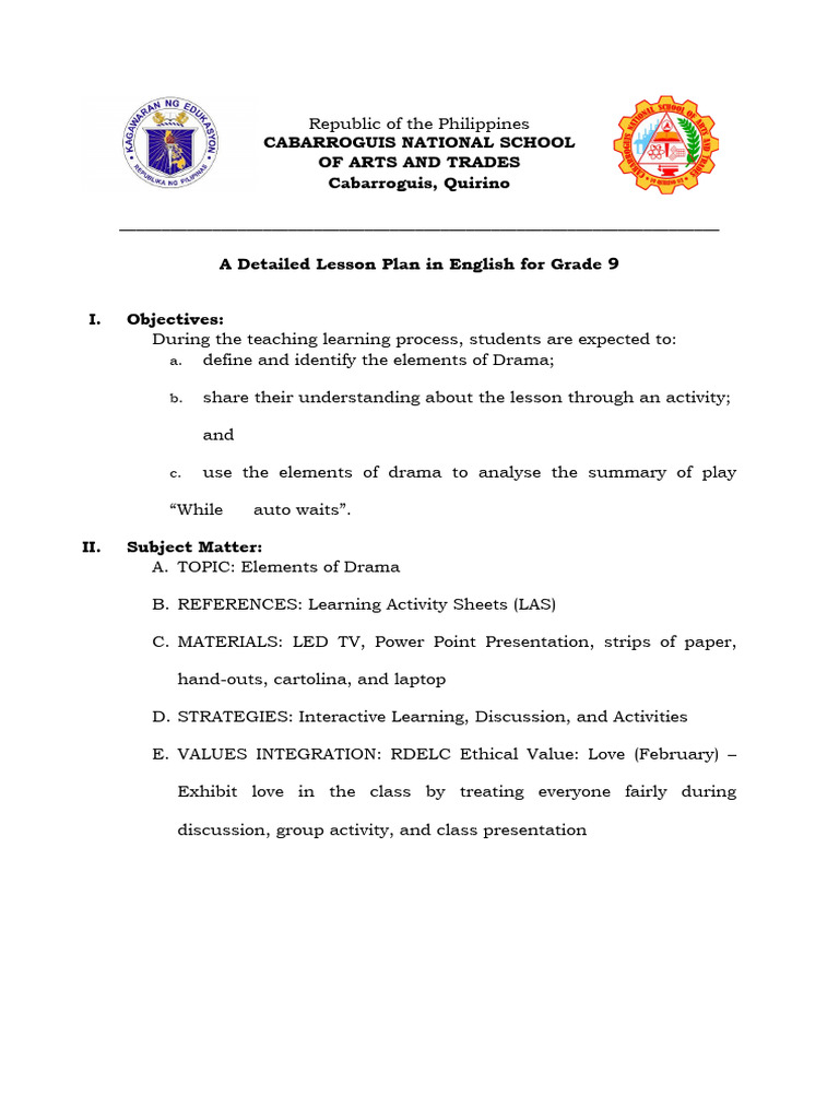 G-9 DLP Elements of Play 2.1 | PDF | Genre | Plot (Narrative)