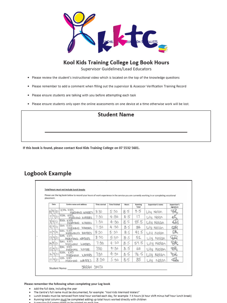 Log Book Guidelines for Students | PDF | Internship | Job Hunting