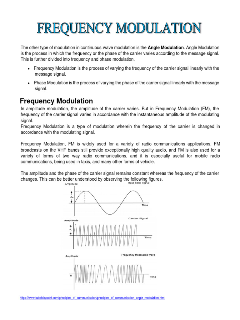 11 FM Lecture-Online - (EE-CpE-ICT) | PDF | Frequency Modulation | Modulation