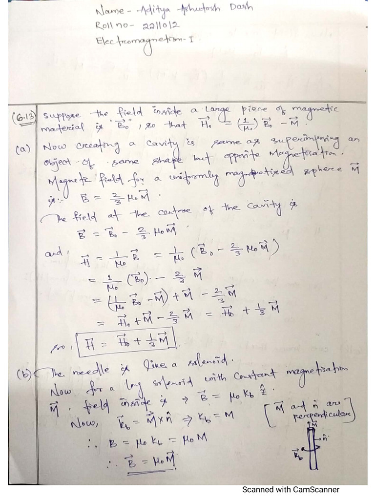 Electromagnetism Notes | PDF