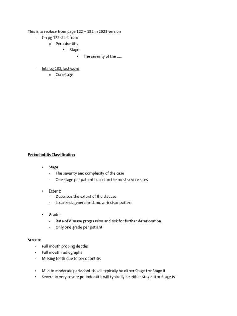 Periodontics - Staging & Grading + Treatment Intro | PDF ...