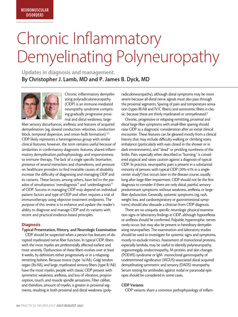Chronic Inflammatory Demyelinating Polyradiculoneuropathy | Download Free PDF | Peripheral ...