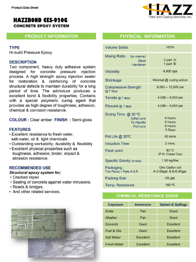 Hazzbond Ces-920g | PDF