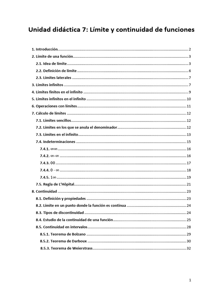 Límite y Continuidad de Funciones | PDF | Función (Matemáticas ...