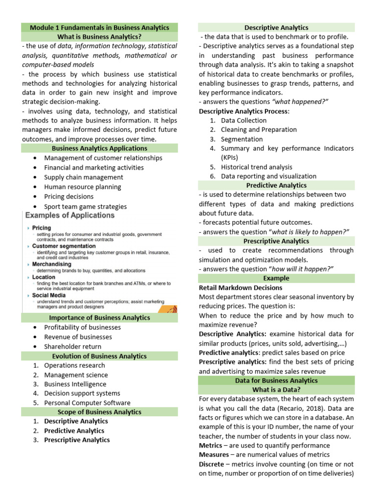 Fundamentals of Business Analytics | PDF | Analytics | Data Analysis