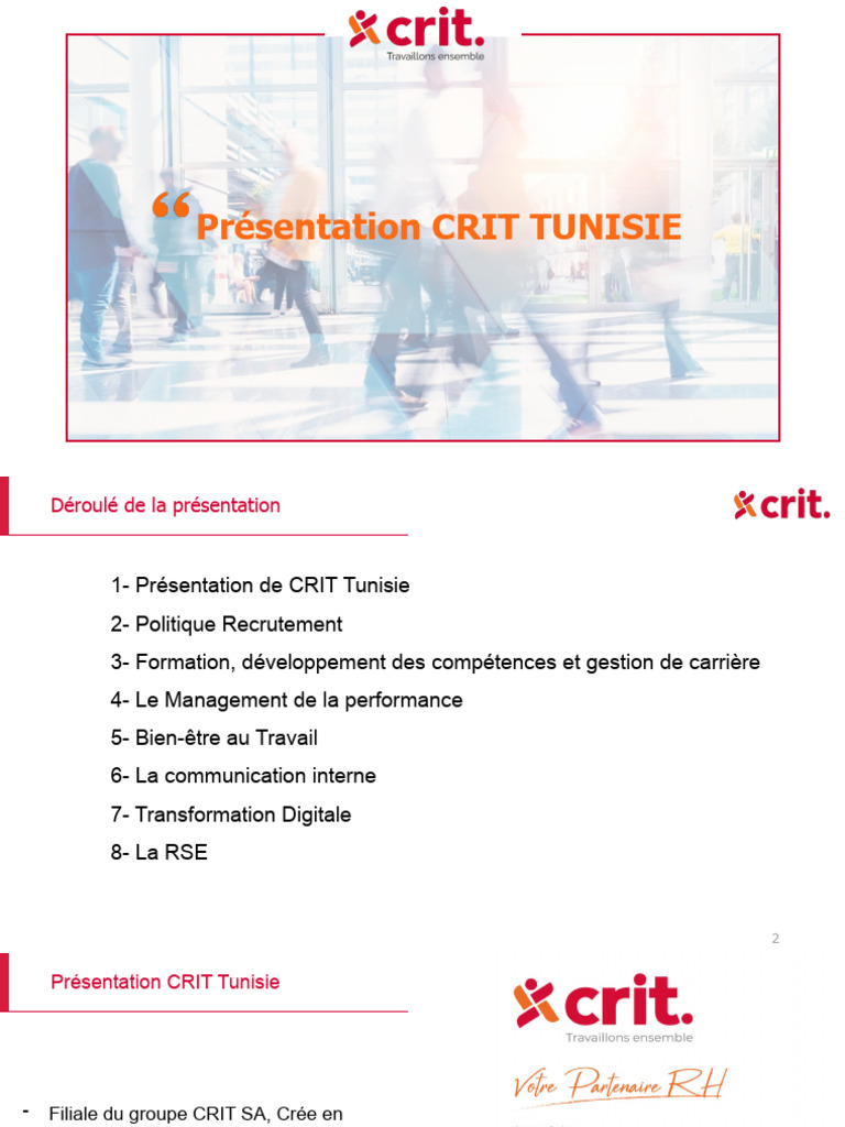 CRIT Tunisie : Recrutement et Engagements | PDF | Responsabilité ...