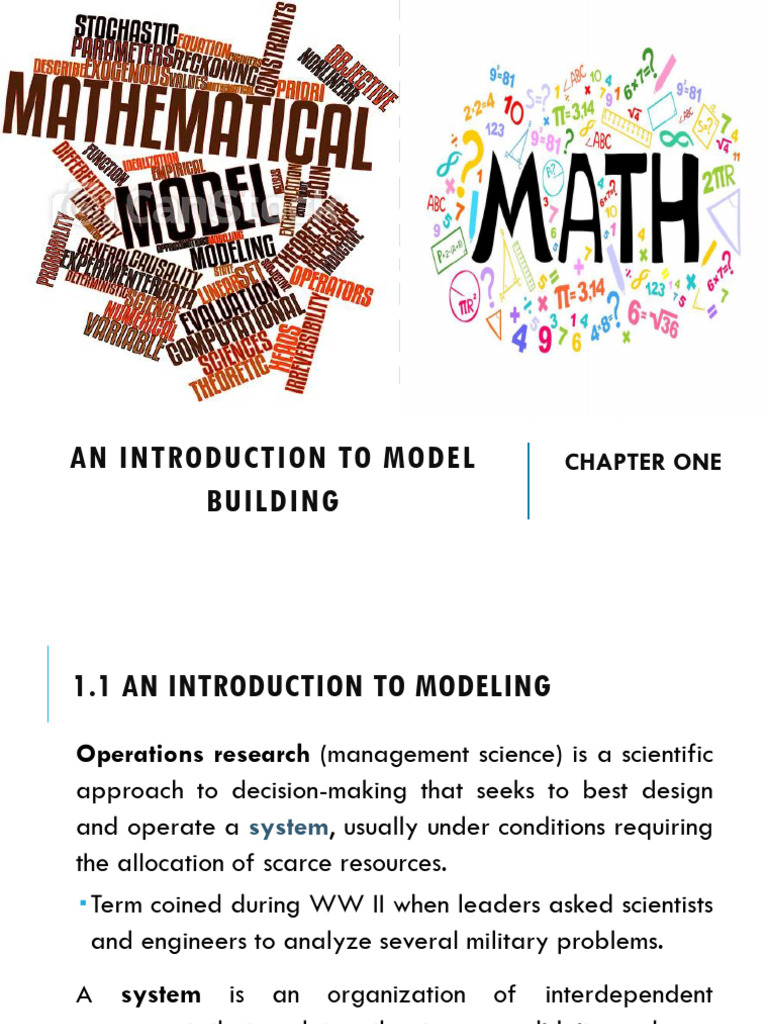 Chapter One An Introduction To Modeling Building | PDF | Mathematical Optimization | Applied ...