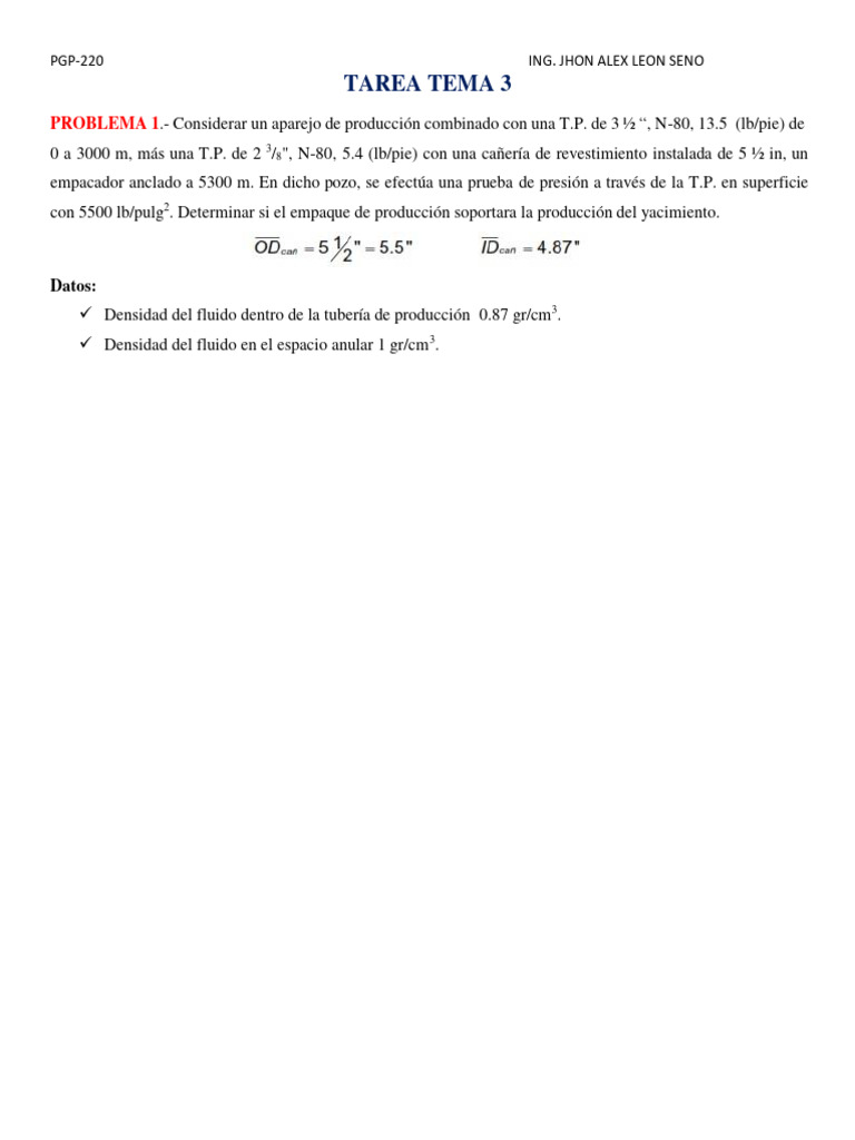 Tarea Tema 3 PGP 220 B | PDF