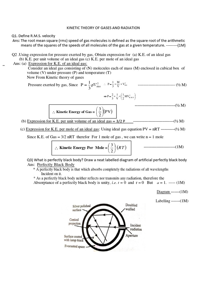 KTG & Thermodynamics Solution5 | PDF | Gases | Heat
