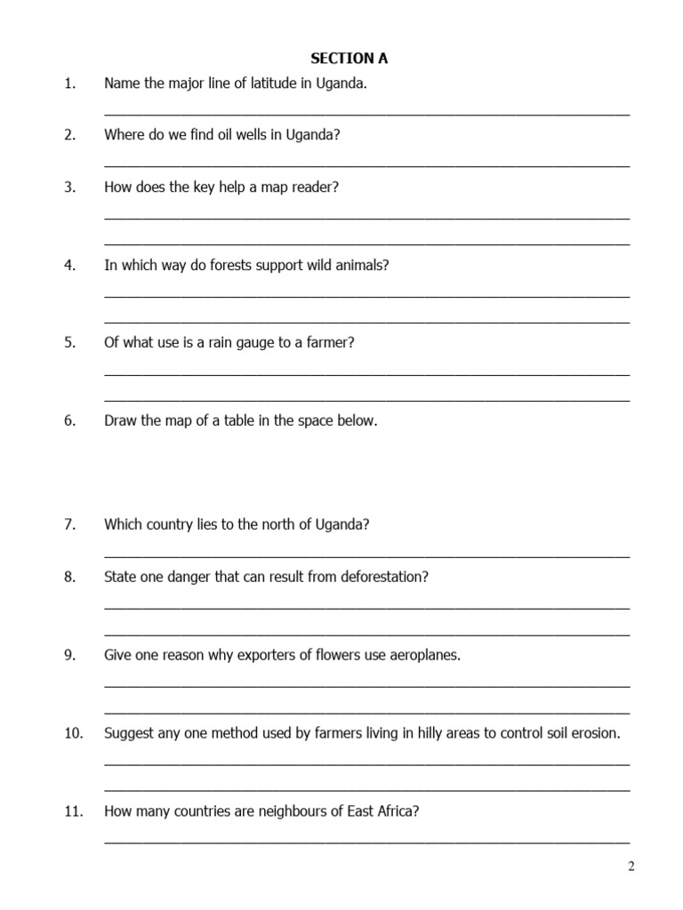P6 SST Questions and Answers 2025 | PDF | Uganda | Lent