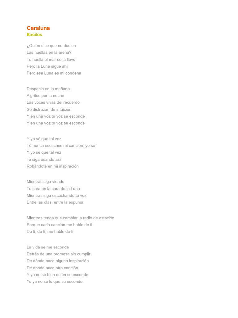 CARALUNA - Bacilos | PDF