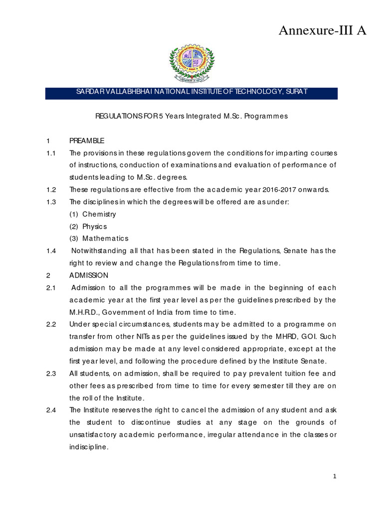 Annexure III | Download Free PDF | Thesis | Course Credit