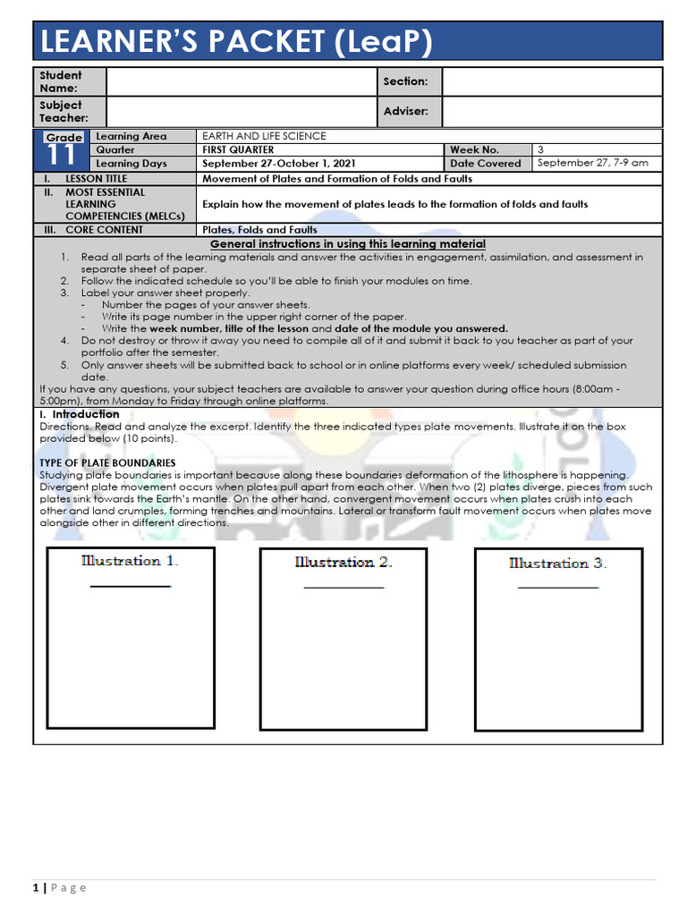 03 Earth and Life Science - Leap | PDF | Plate Tectonics | Stratigraphy