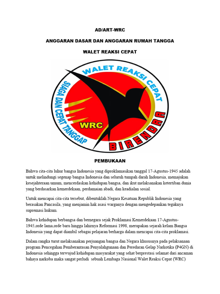 AD Dan ART WRC Birendra | PDF | Ilmu Sosial