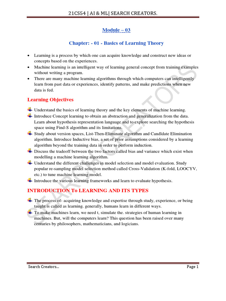 AIML Module - 03 | PDF | Errors And Residuals | Linear Regression