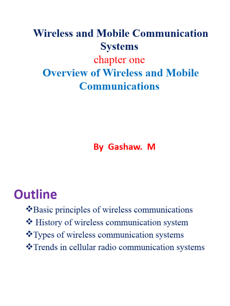 Chapter 1: Wireless | PDF | Wireless | Telecommunications