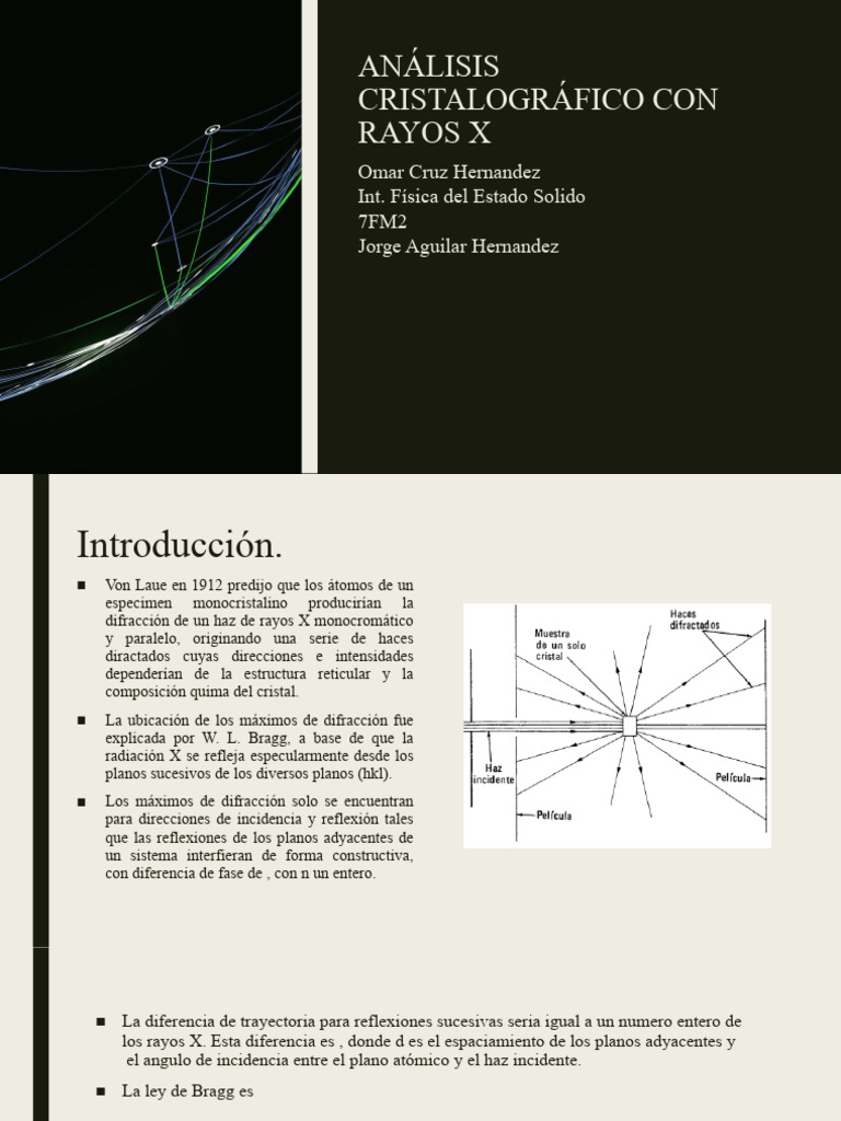 Análisis Cristalográfico Con Rayos X | Descargar gratis PDF | Difracción | Cristalografía de rayos X