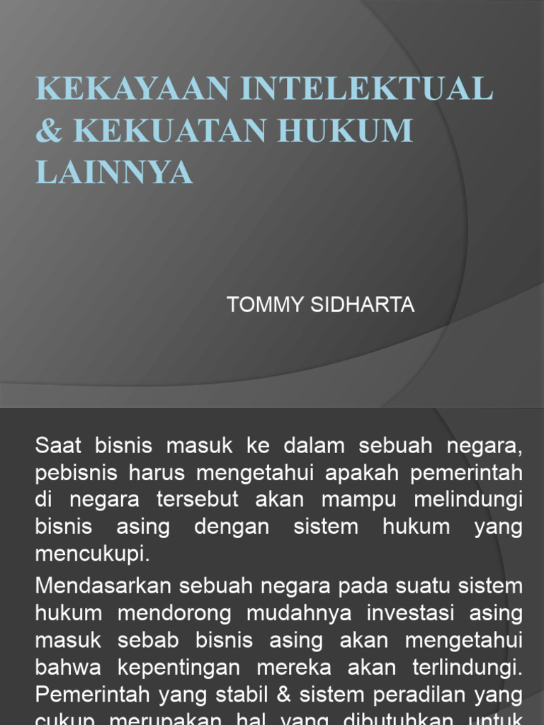 Kekayaan Intelektual | PDF