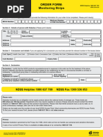 NDSS CGM and Flash GM Order Form | PDF | Endocrine Pancreas | Diabetes