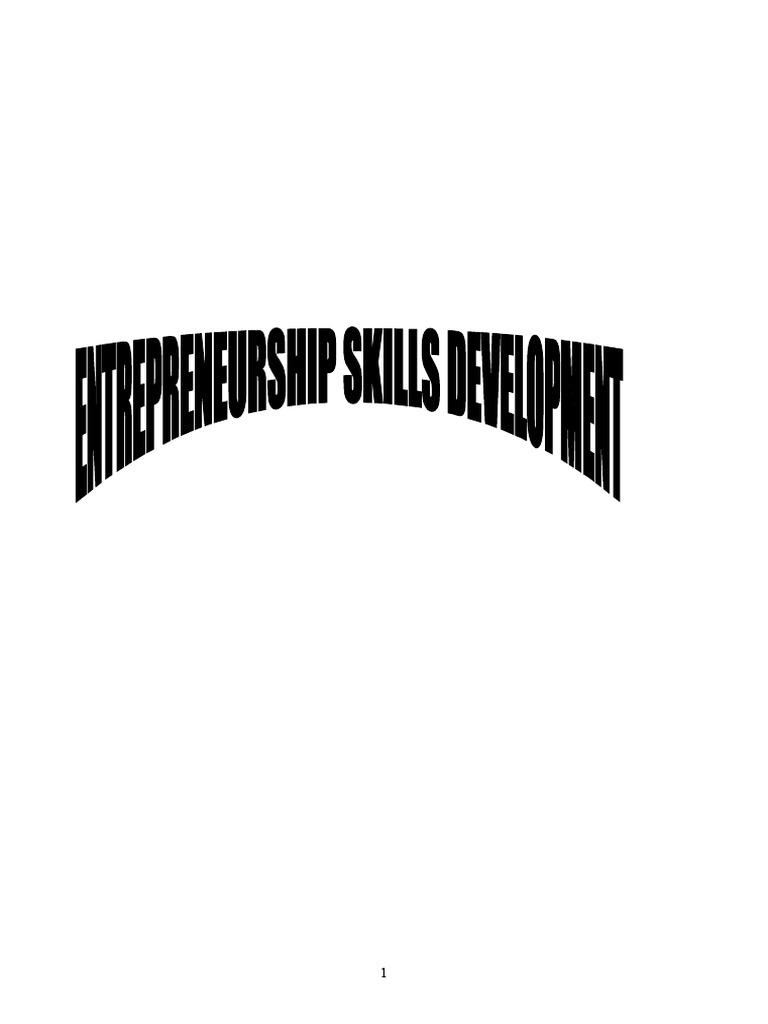 Esd Module 2017 | PDF | Entrepreneurship | Sole Proprietorship