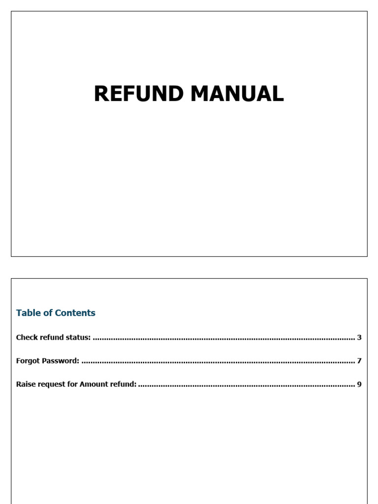 Refund Portal User Guide | PDF | Login | Password