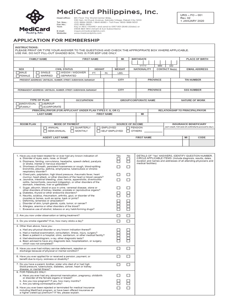 2024 Medicard IF Application Form | PDF | Medicare (United States ...