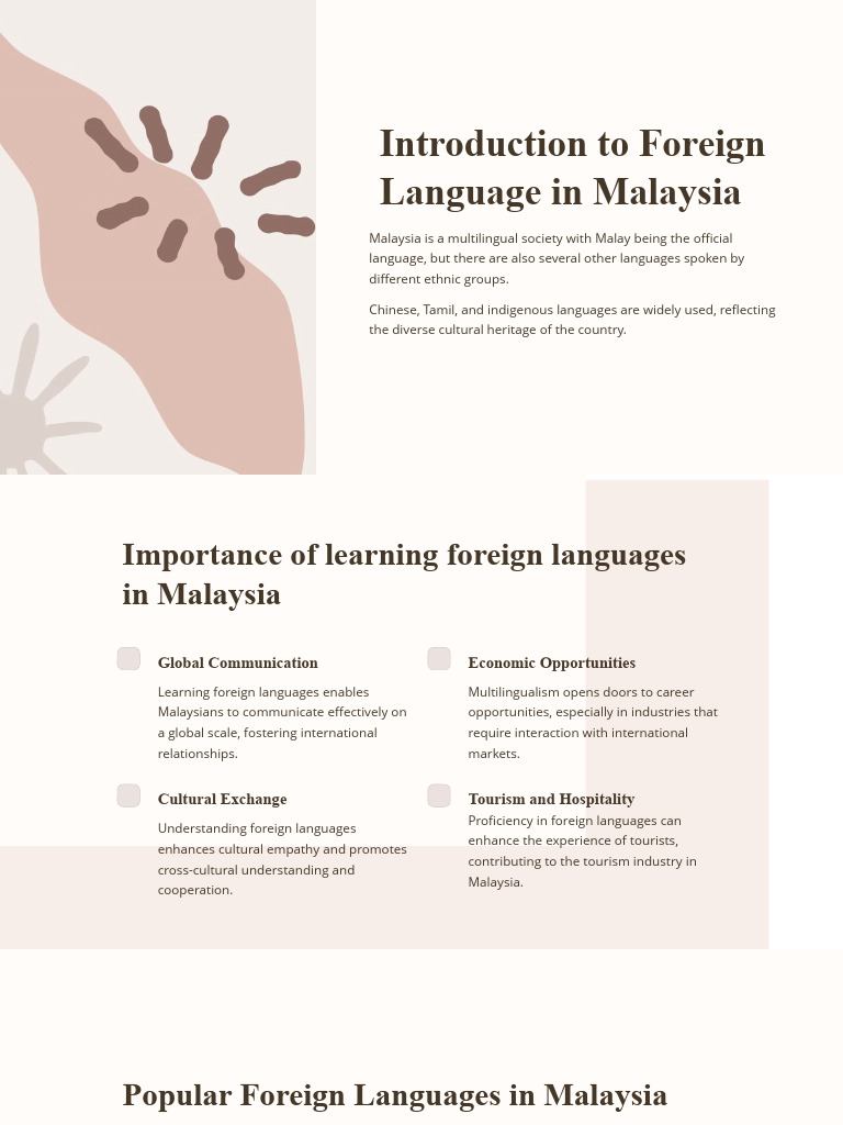 Foreign Language in Malaysia | PDF | Multilingualism | Malaysia