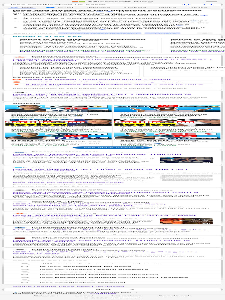 Issa Certification Vs Nasm - Search | PDF | Personal Trainer