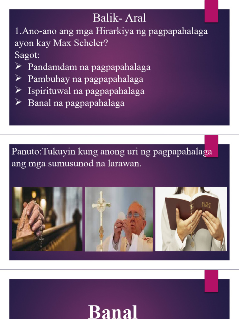 Mga Uri NG Pagpapahalaga | PDF