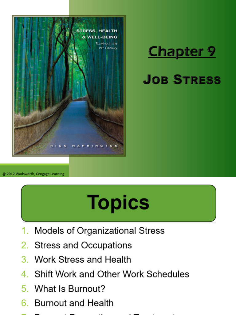 Harrington Stress Chapter 09 PPT 2023 | PDF | Occupational Stress | Occupational Burnout