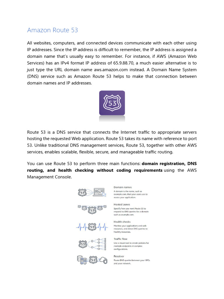 Route 53 | PDF | Domain Name System | Domain Name