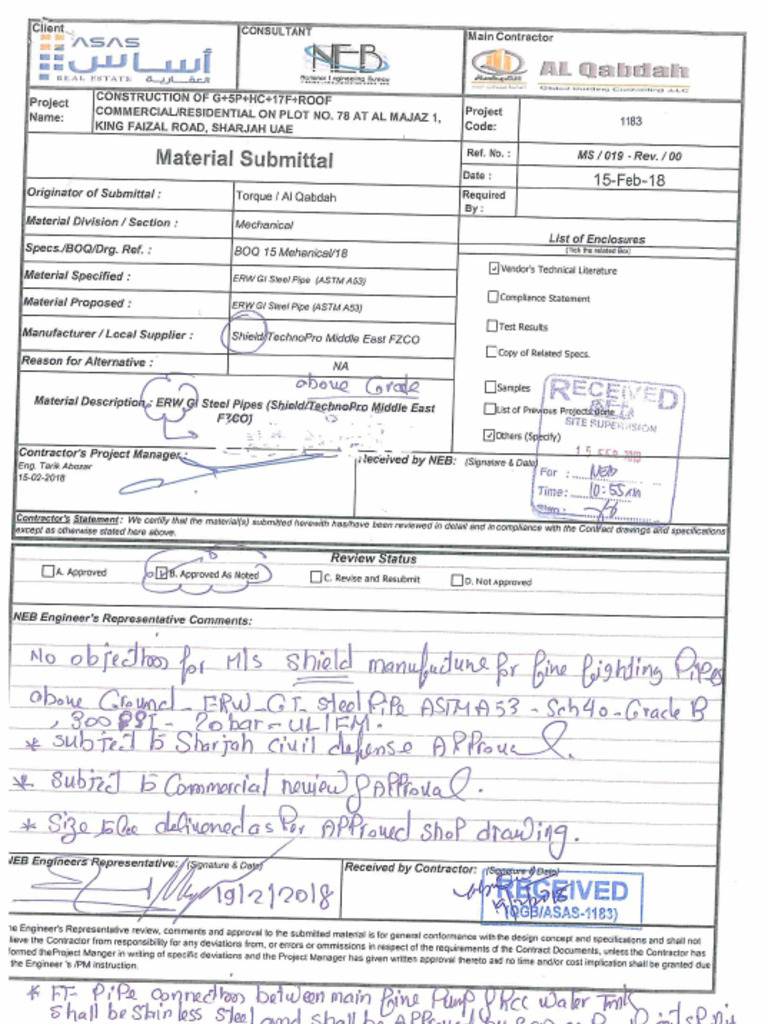 MS 19 ERW GI Steel Pipes Shield Techno | PDF | Dubai | United Arab Emirates