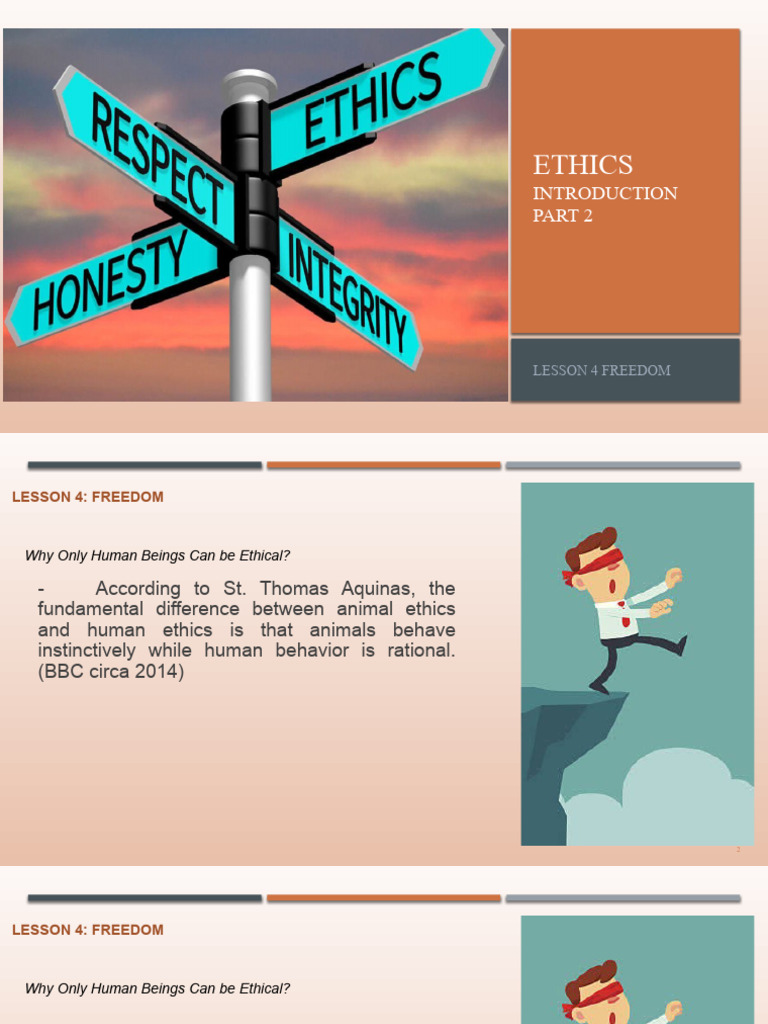 Ethics Intro Lesson 4 | PDF | Free Will | Reason