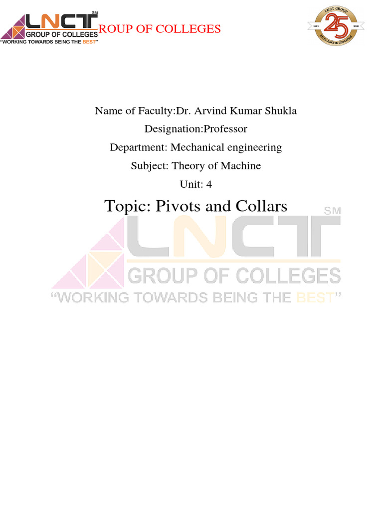 Frictional Torque in Conical Pivot Bearings | PDF | Bearing (Mechanical ...