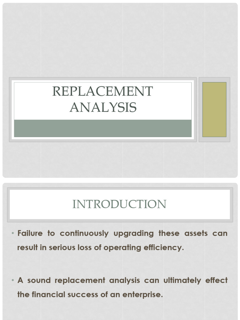 Chapter 3 - Replacement Analysis-1 | PDF | Expense | Financial Accounting