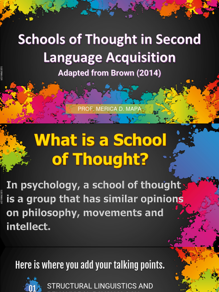 Schools of Thought in SLA | PDF | Constructivism (Philosophy Of ...
