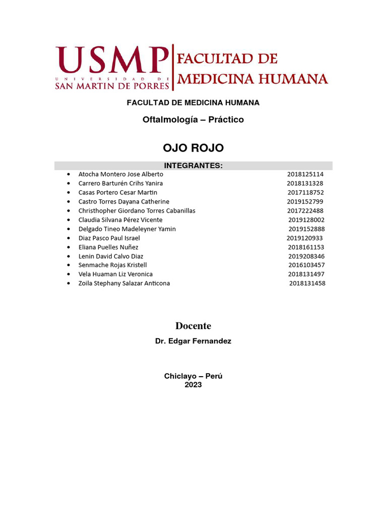 SEMINARIO- OJO ROJO | PDF | Alergia | Ojo humano