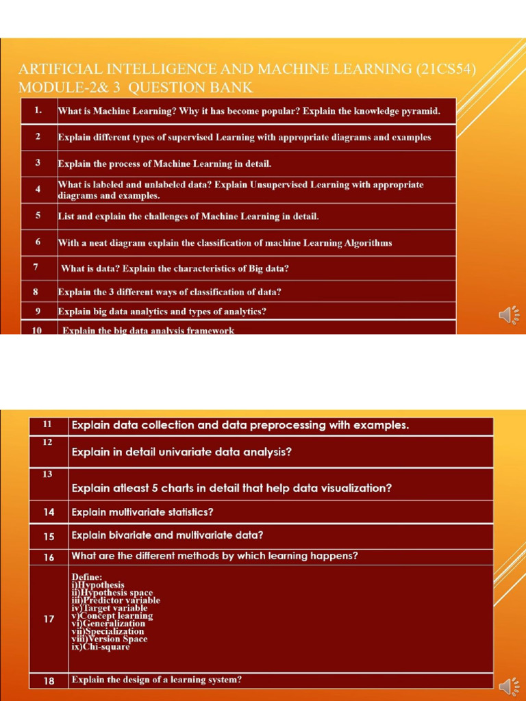 Module 2&3 AIML QB | PDF