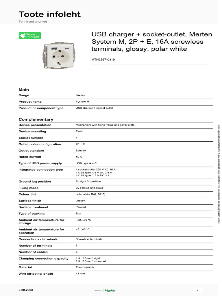 MTN2367-0319 - Datasheet Schneider | PDF