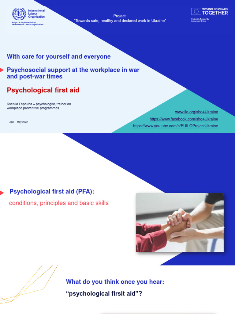 Psychological First Aid at Work | PDF | First Aid | Psychology