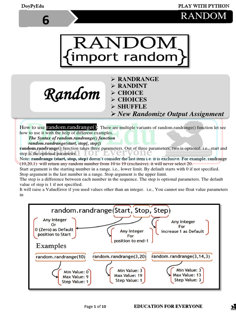 3 Random | PDF | Parameter (Computer Programming) | Computer Science