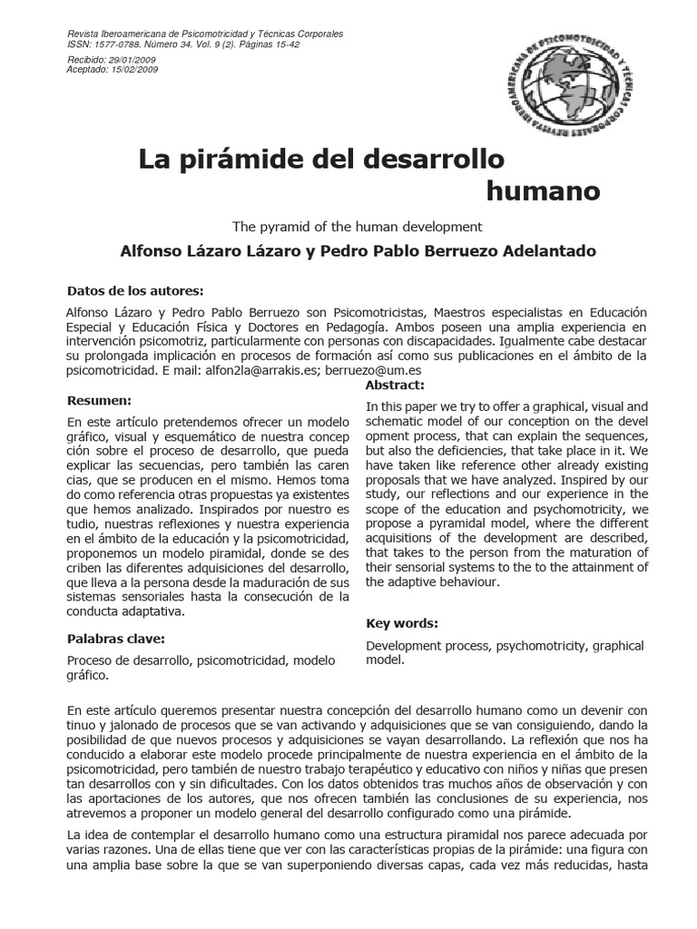 La Piramide Del Desarrollo | PDF | Cerebro | Percepción