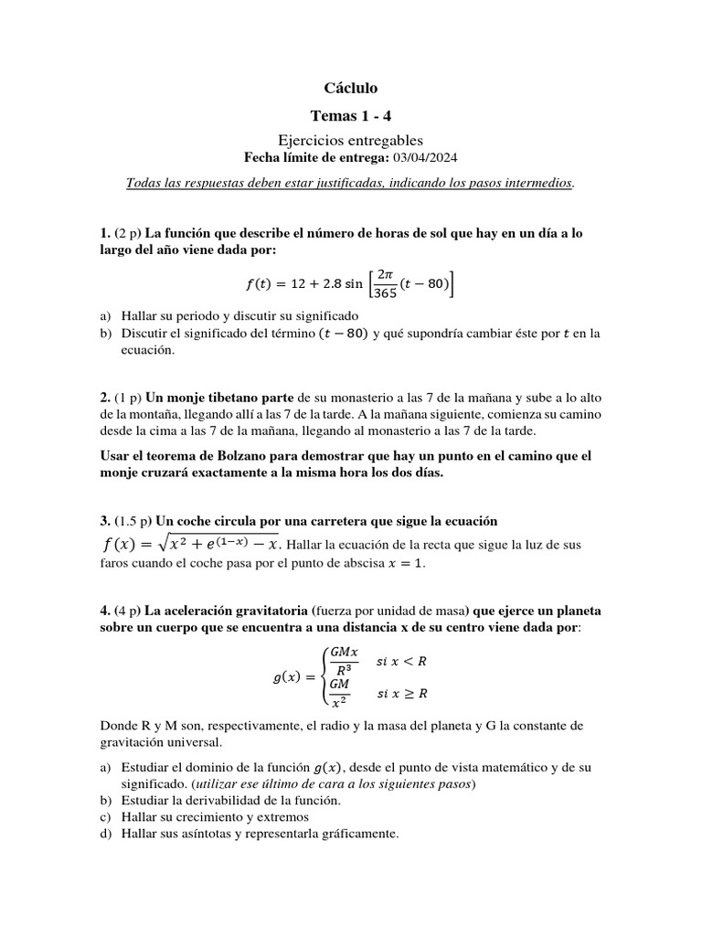 Ejercicios Entregables Temas 1-4 | PDF