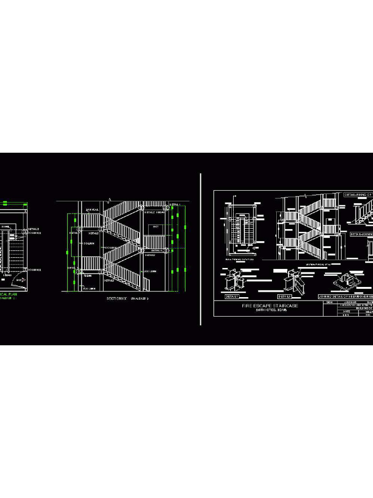 Fire Escape DWG Detail For Autocad 24506-1000x547 | PDF
