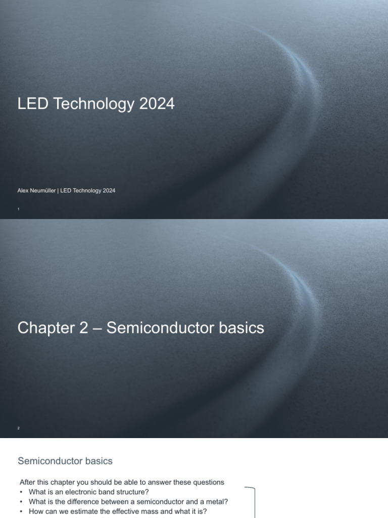 LED Technology - 2024-03-21 - Chapter2 - Lecture2 | PDF | Electronic ...