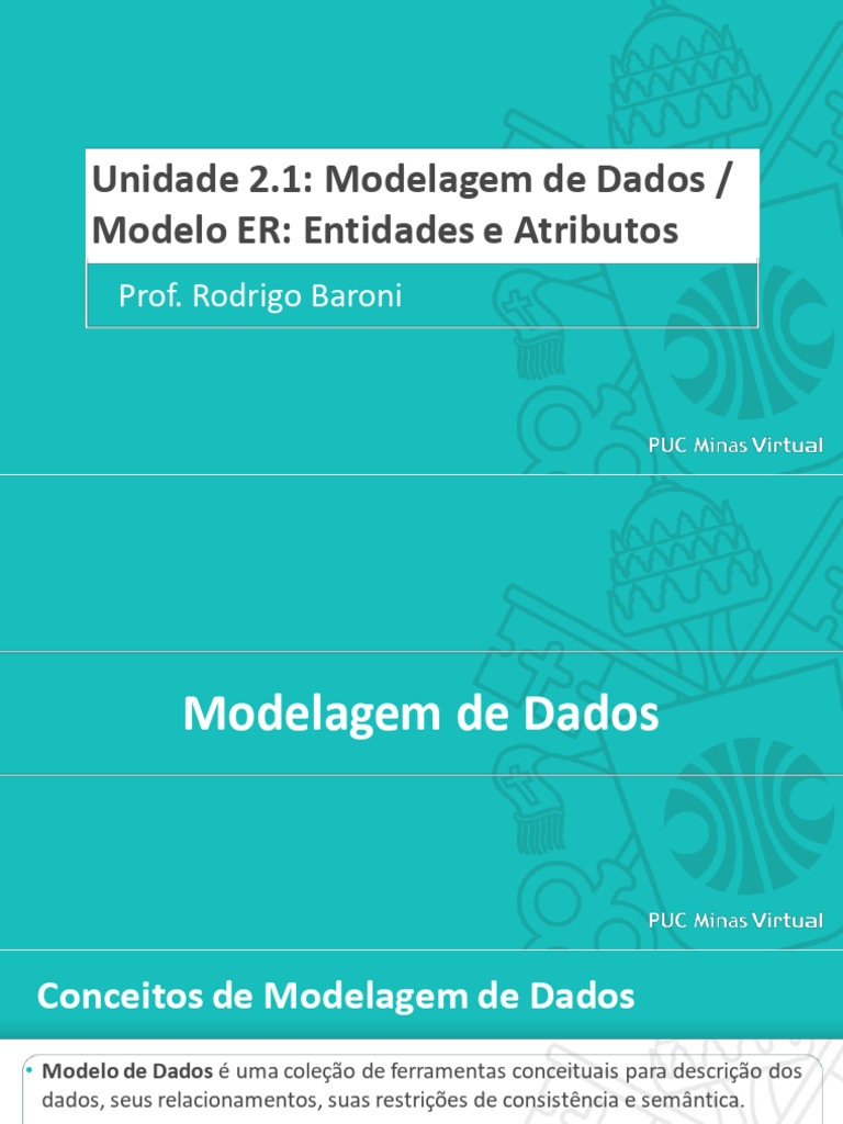 Unidade 2 Aula2 1A Model ER Entidade Atributo | PDF | Bancos de dados | Informática
