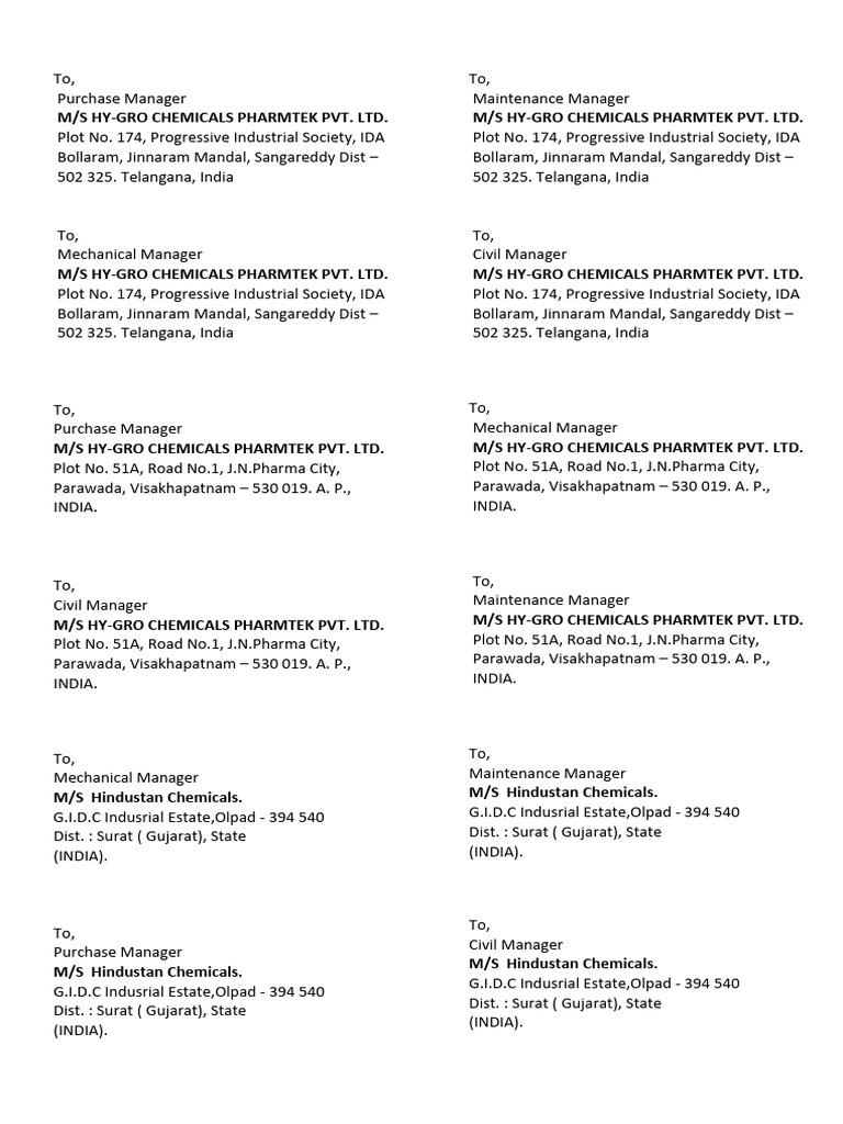 Sample Address - Copy 146 | PDF